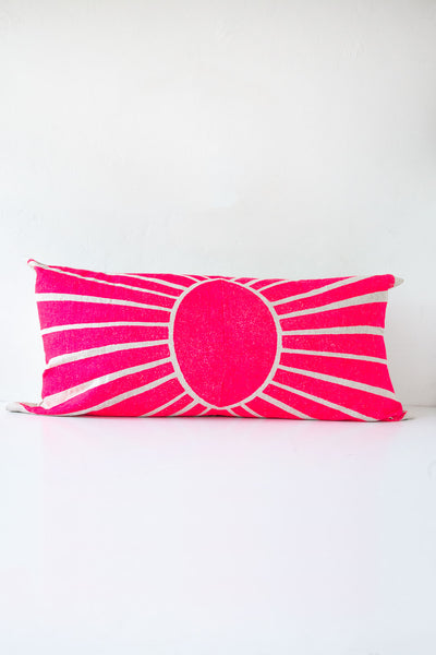 lucky fish pink sunset lumbar pillow – Lost & Found